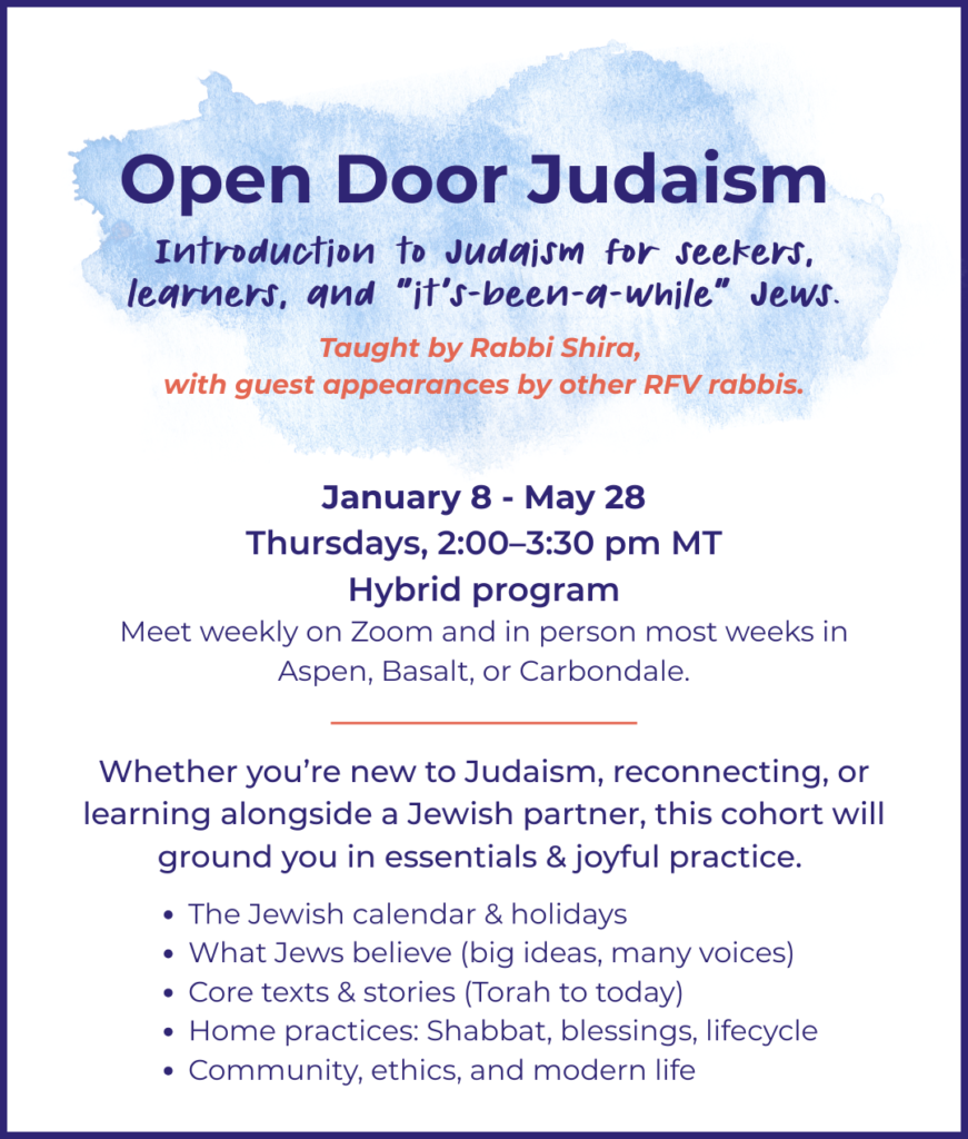 Open Door Judaism | Aspen Jewish Congregation - Serving the Roaring ...